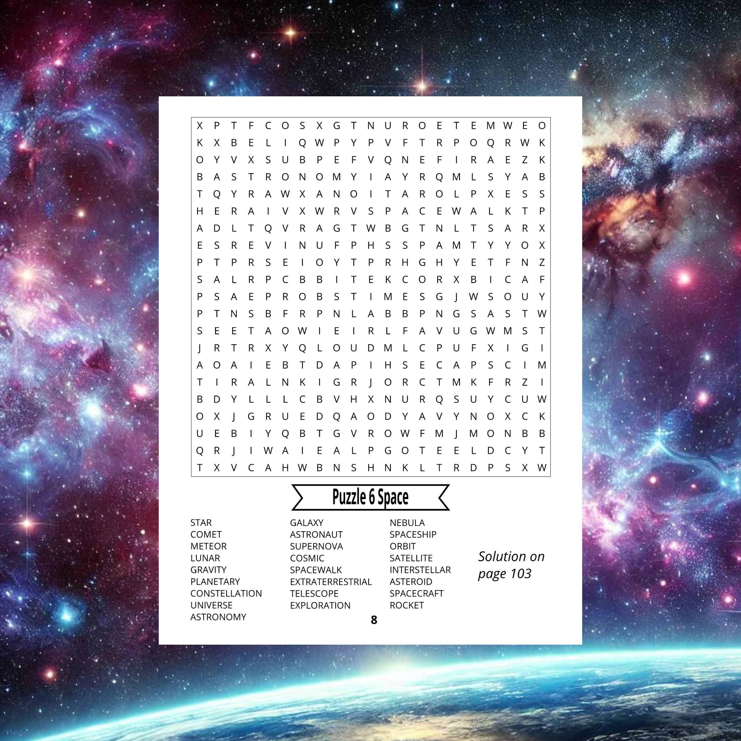100-themed Word Search Puzzle Book: Printable, Fun & Relaxing Word ...