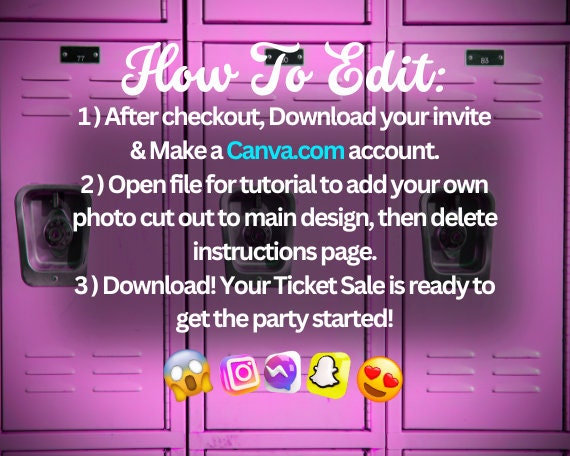 Vote Prom Queen Flyer, Includes Printable File + Animated Social Media ...