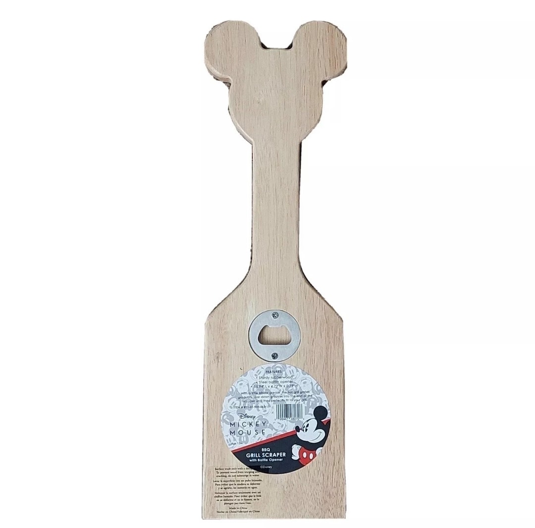 Disney's Mickey Mouse Hardwood BBQ Grill Scraper With Bottle Opener - Etsy