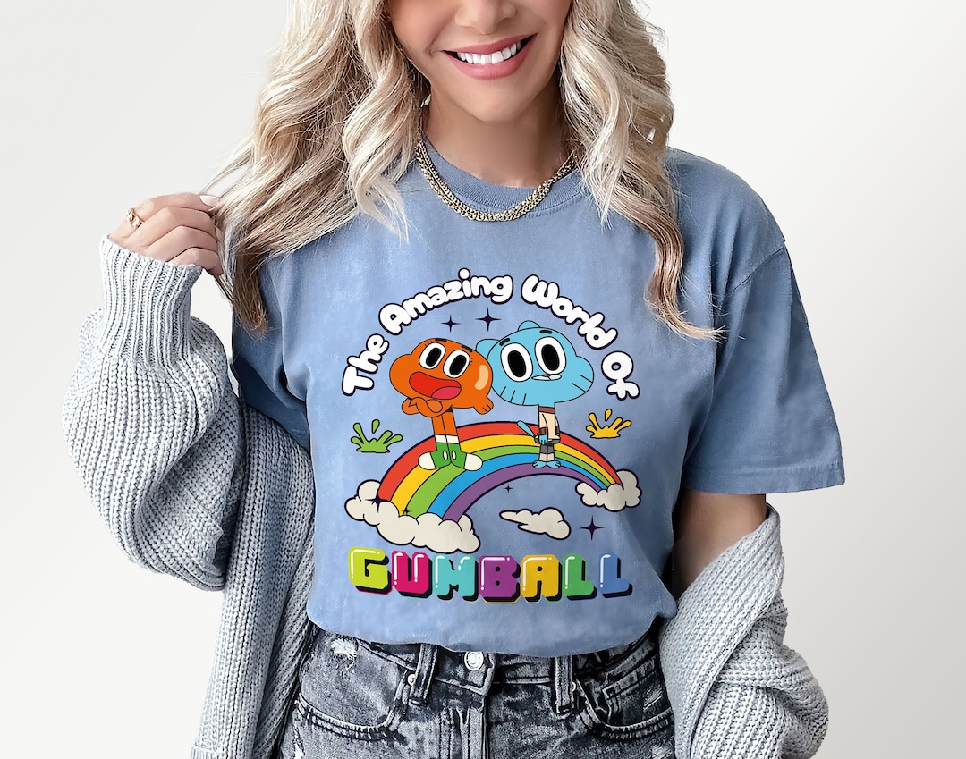 The Amazing World of Gumball Shirt Gumball and Darwin Rainbow Portrait ...