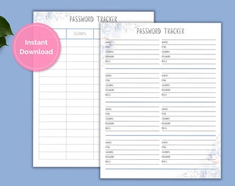 Password Tracker - Etsy