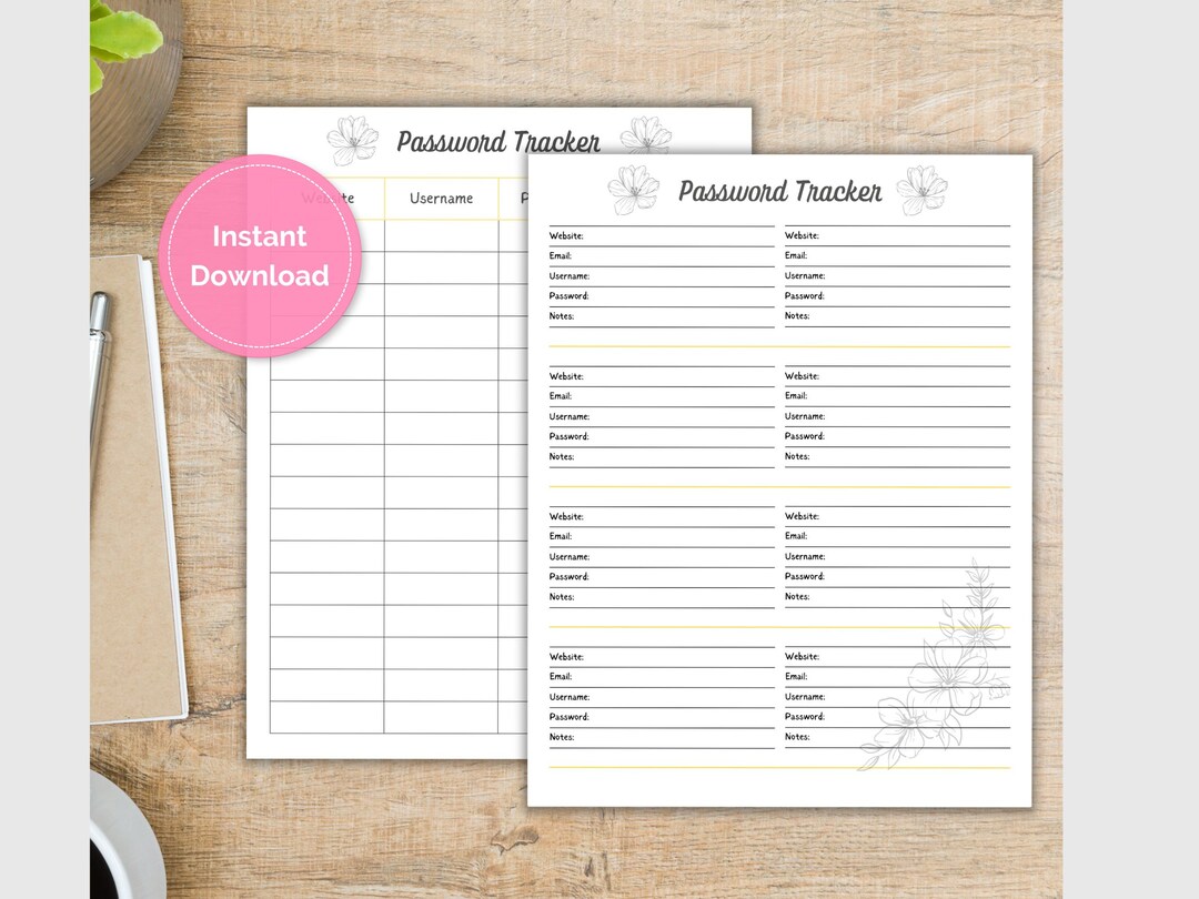 Password Tracker, Password Keeper, Passwords - Etsy