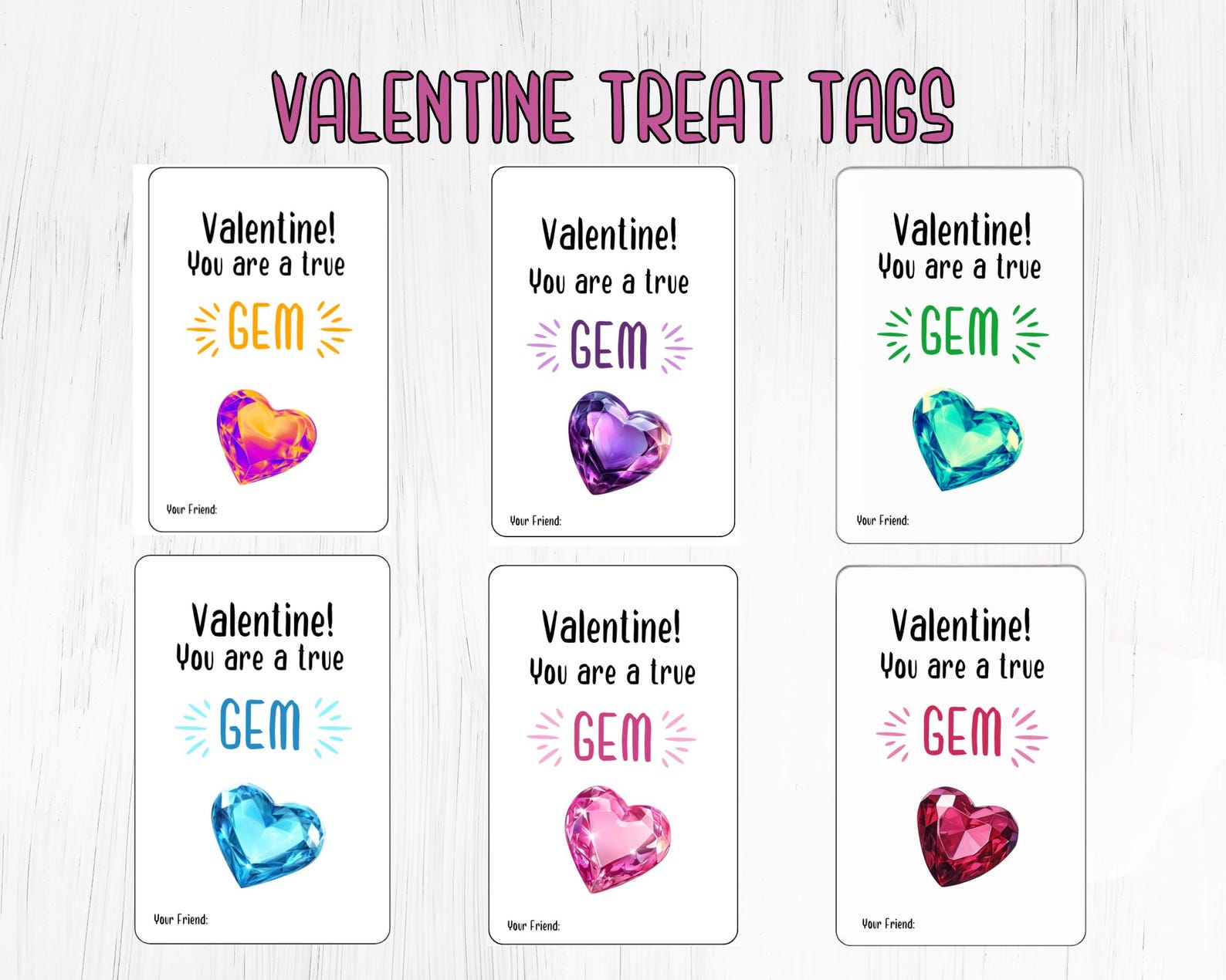 Printable Valentine Cards, Ring Pop Valentine Cards, Printable ...