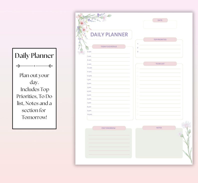 Pretty in Pink Planner - Includes To-do List and Password Tracker! - Etsy