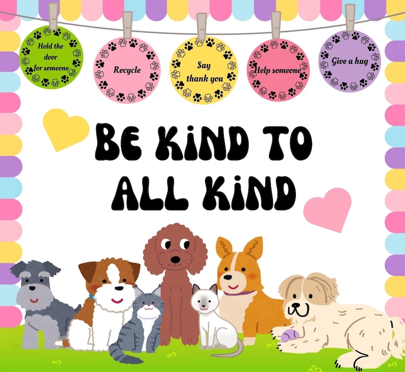 Inspirational School Bulletin Board Kit Be Kind & Make Someone Smile ...