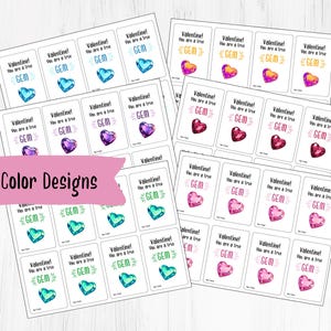 Printable Valentine Cards, Ring Pop Valentine Cards, Printable ...