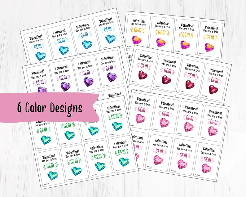 Printable Valentine Cards, Ring Pop Valentine Cards, Printable ...