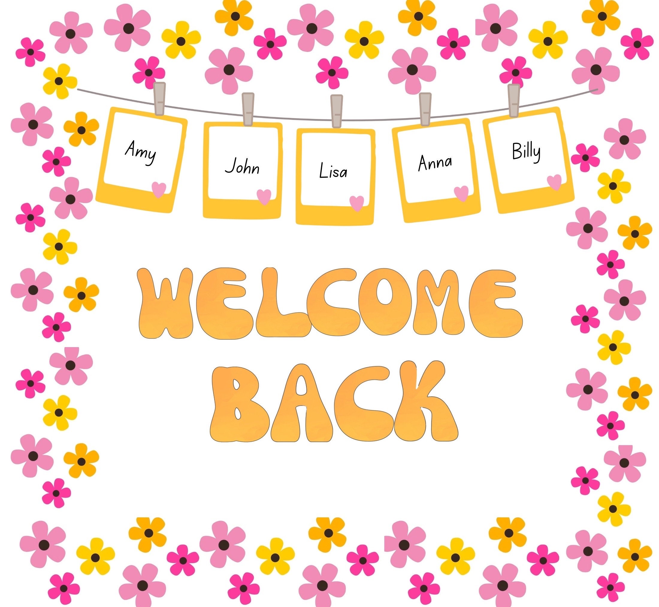 Groovy Retro Back to School Bulletin Board Kit welcome Back - Etsy