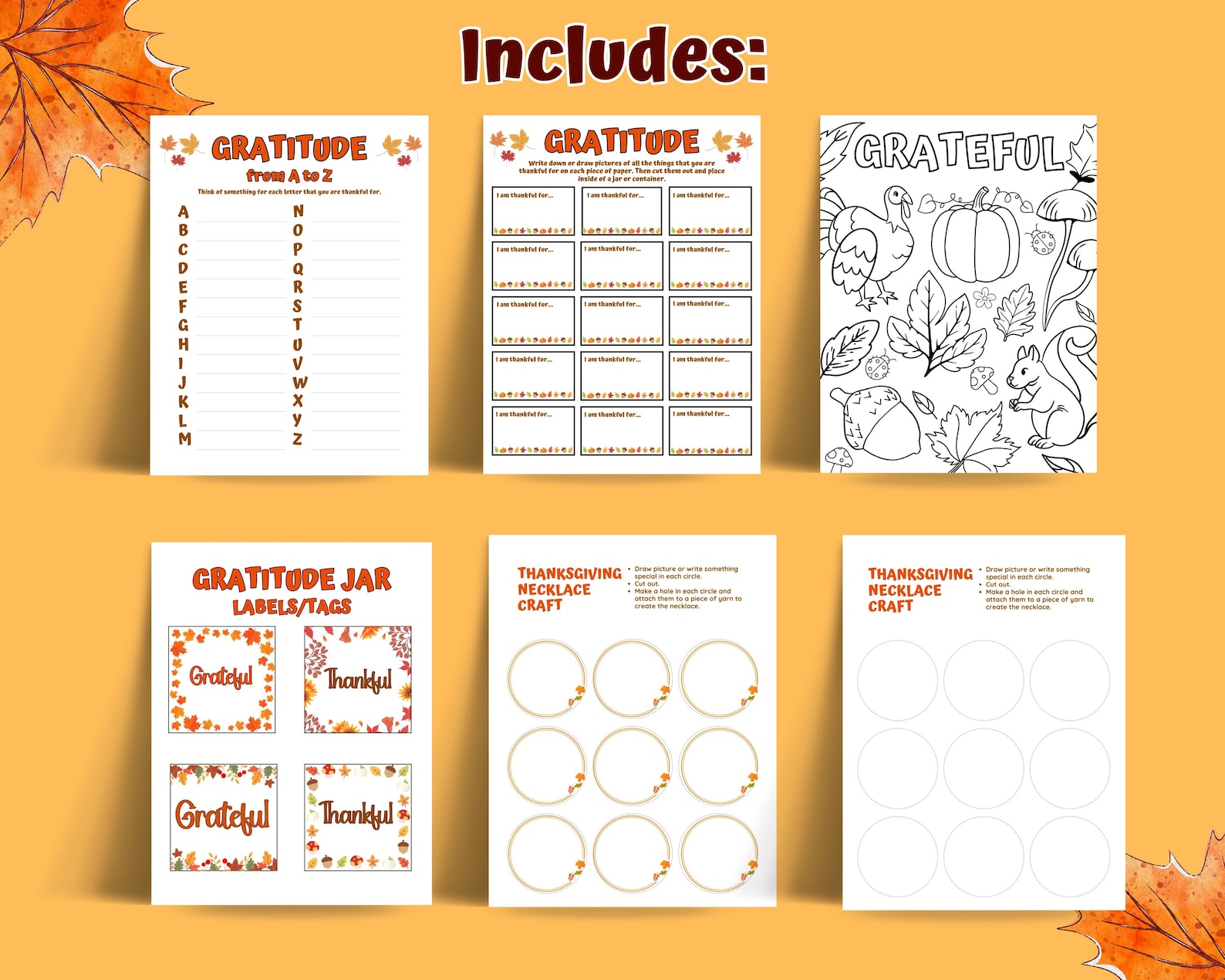 Thanksgiving Gratitude Activity Pack for Kids, Build A Turkey ...