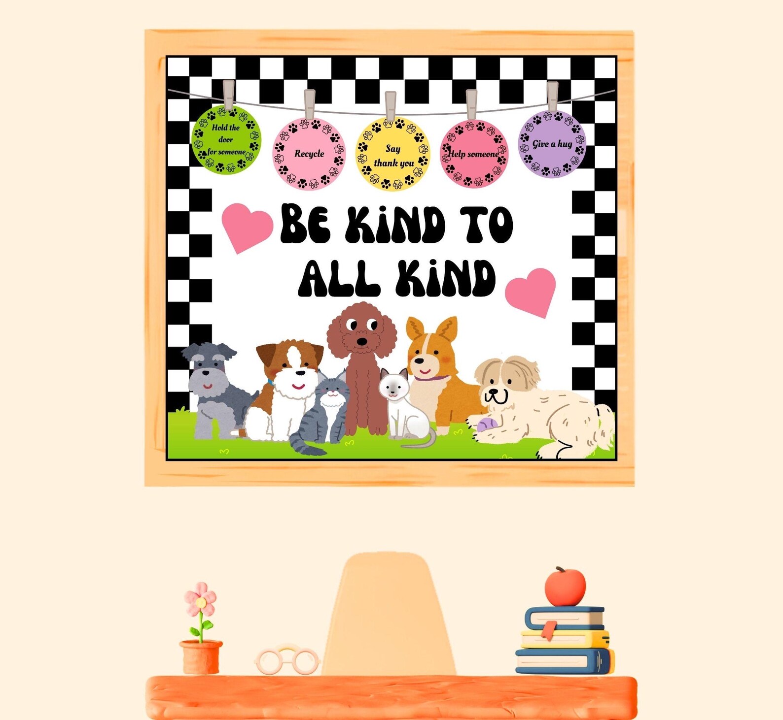 Inspirational School Bulletin Board Kit Be Kind & Make Someone Smile ...