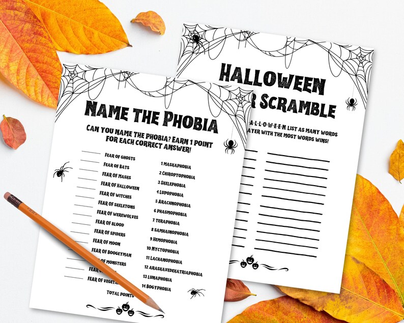 Editable Halloween Party Games, Activities Pack (digital Download) - Etsy