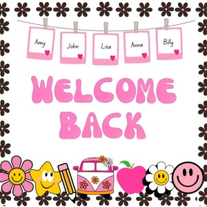 Groovy Retro Back to School Bulletin Board Kit “welcome Back” - Etsy