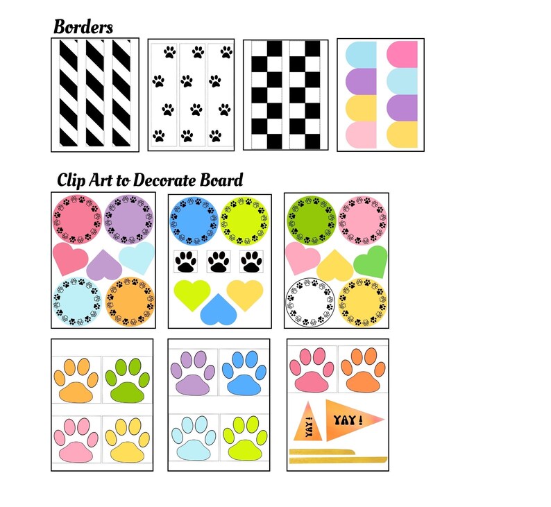 School Bulletin Board Kit - Pawsome Class , Be Kind & Make Someone ...