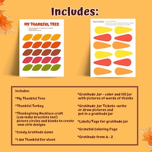 Thanksgiving Gratitude Activity Pack, Kids Turkey Game (digital ...