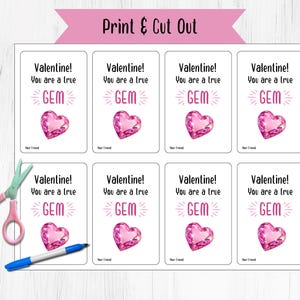 Printable Valentine Cards, Ring Pop Valentine Cards, Printable ...