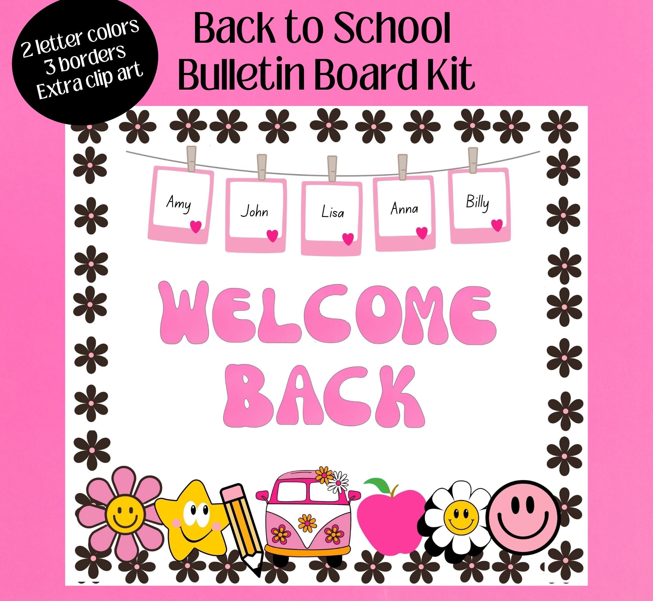 Groovy Retro Back to School Bulletin Board Kit “welcome Back” - Etsy