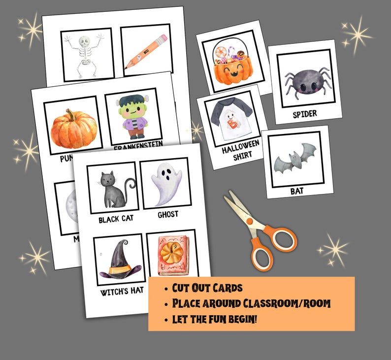 Halloween Scavenger Hunt Game, Printable Family Activity (PDF) - Etsy