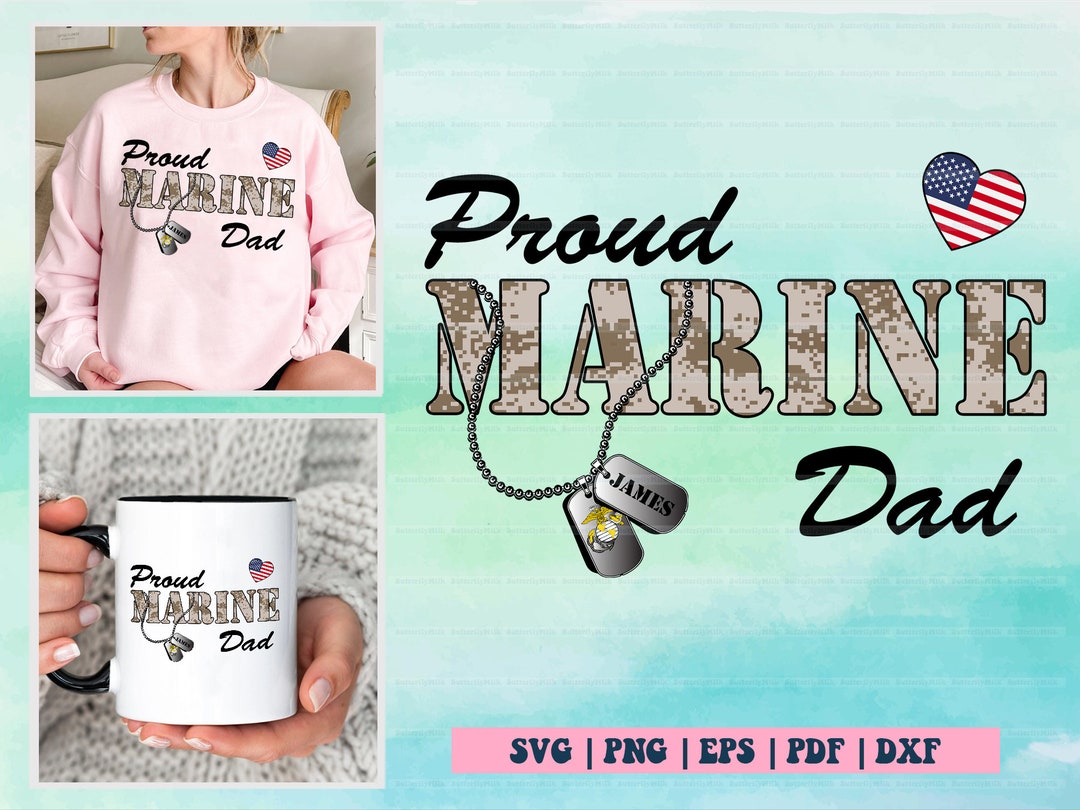 Proud Marine Dad Svg Military Dad Svg Father's Day Svg - Etsy Australia
