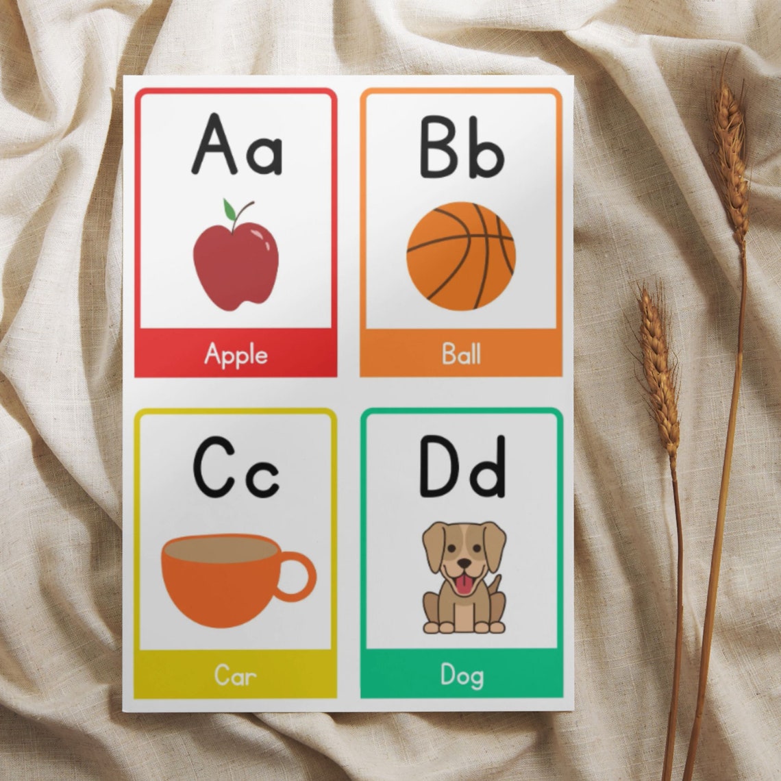 Alphabet Flash Cards Printable Flash Cards for Kids Digital Download - Etsy