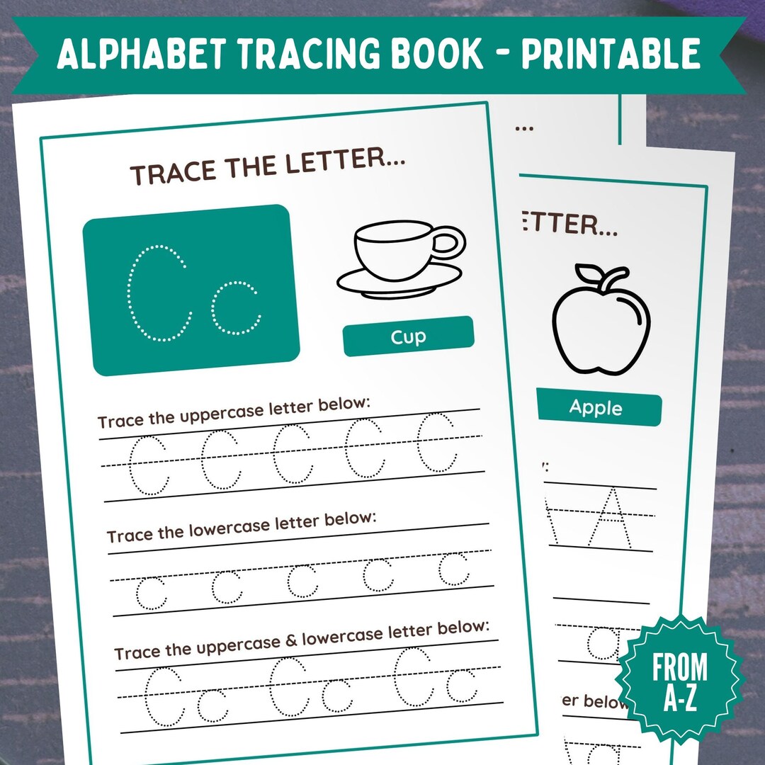 Alphabet Tracing for Toddlers and Preschoolers Printable A-Z Letter ...