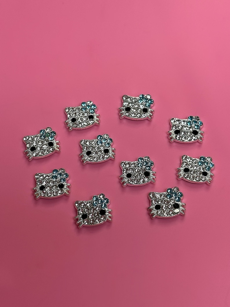 Light Blue Blinged Hello Kitty Charms - Etsy