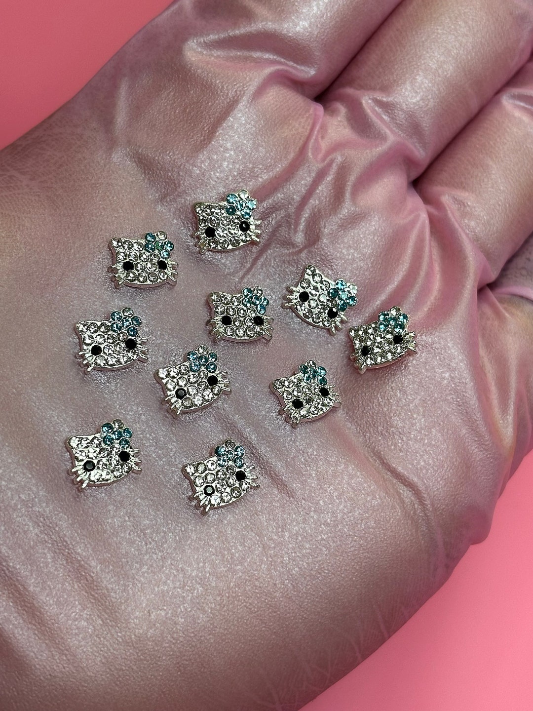 Light Blue Blinged Hello Kitty Charms - Etsy