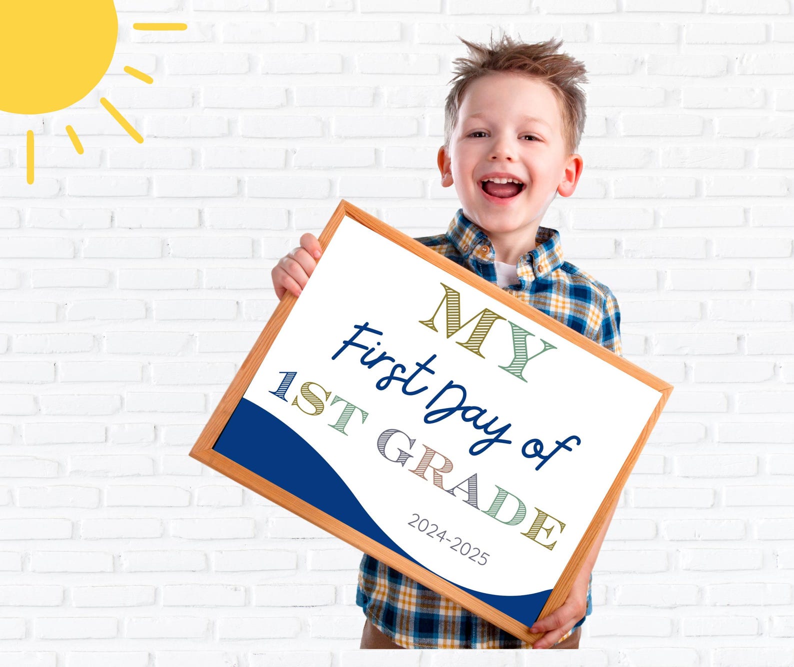 First Day of School Sign for All Grades, Printable Boys First Day of ...
