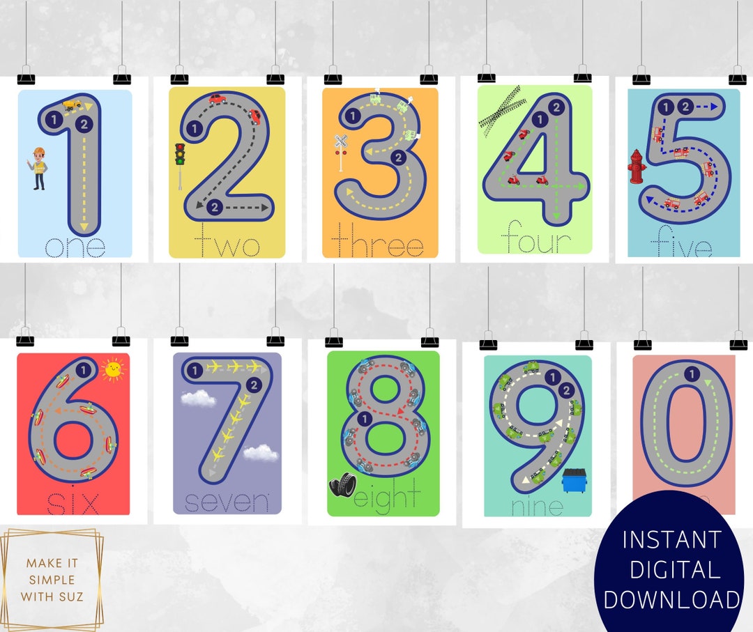 Number Flashcards, Traceable Number Flashcards, Educational Activities ...