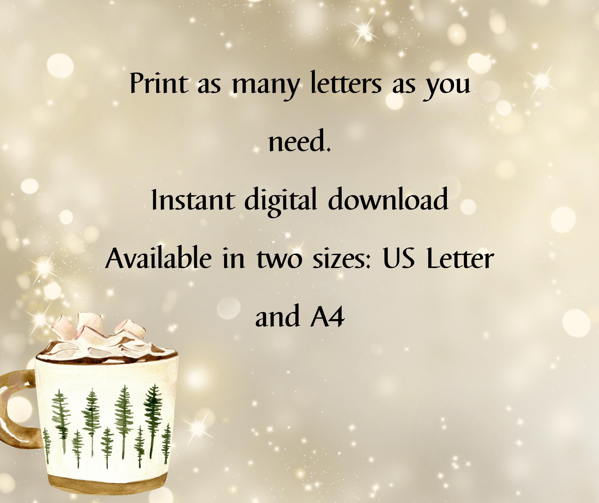 Letter From Santa Printable, Official Letter From Santa Claus, North ...