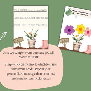 Grandma Handprint Flower Craft, Kids DIY Gift, Mother's Day Printable ...