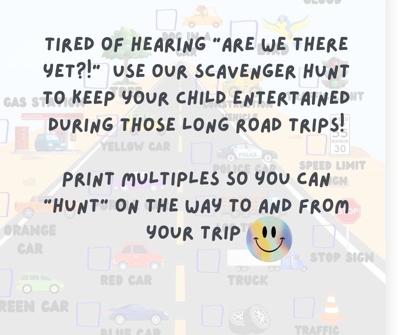 Road Trip Scavenger Hunt for Kids (digital Download) - Etsy