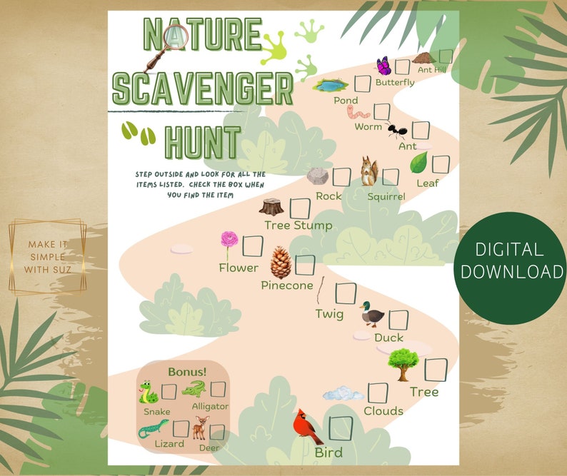 Scavenger Hunt, Nature Scavenger Hunt, Kids Outdoor Activities ...