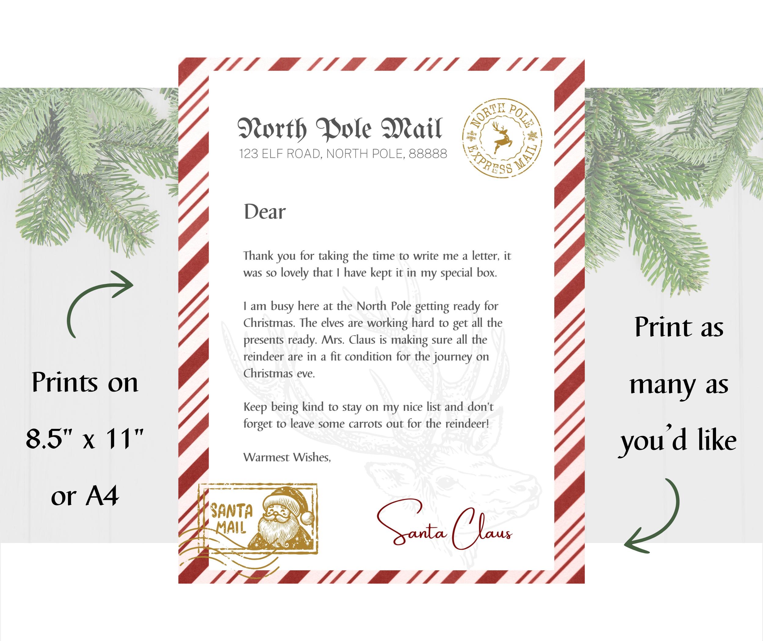 Letter From Santa Printable, Official Letter From Santa Claus, North ...