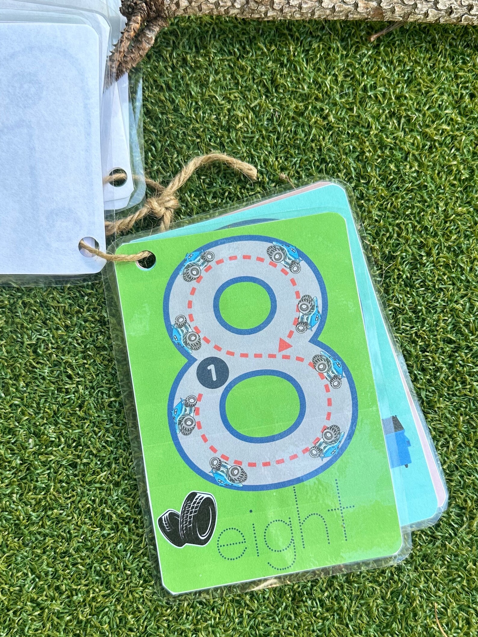 Montessori Printable Number Tracing Flashcards, Transportation Theme 0 ...