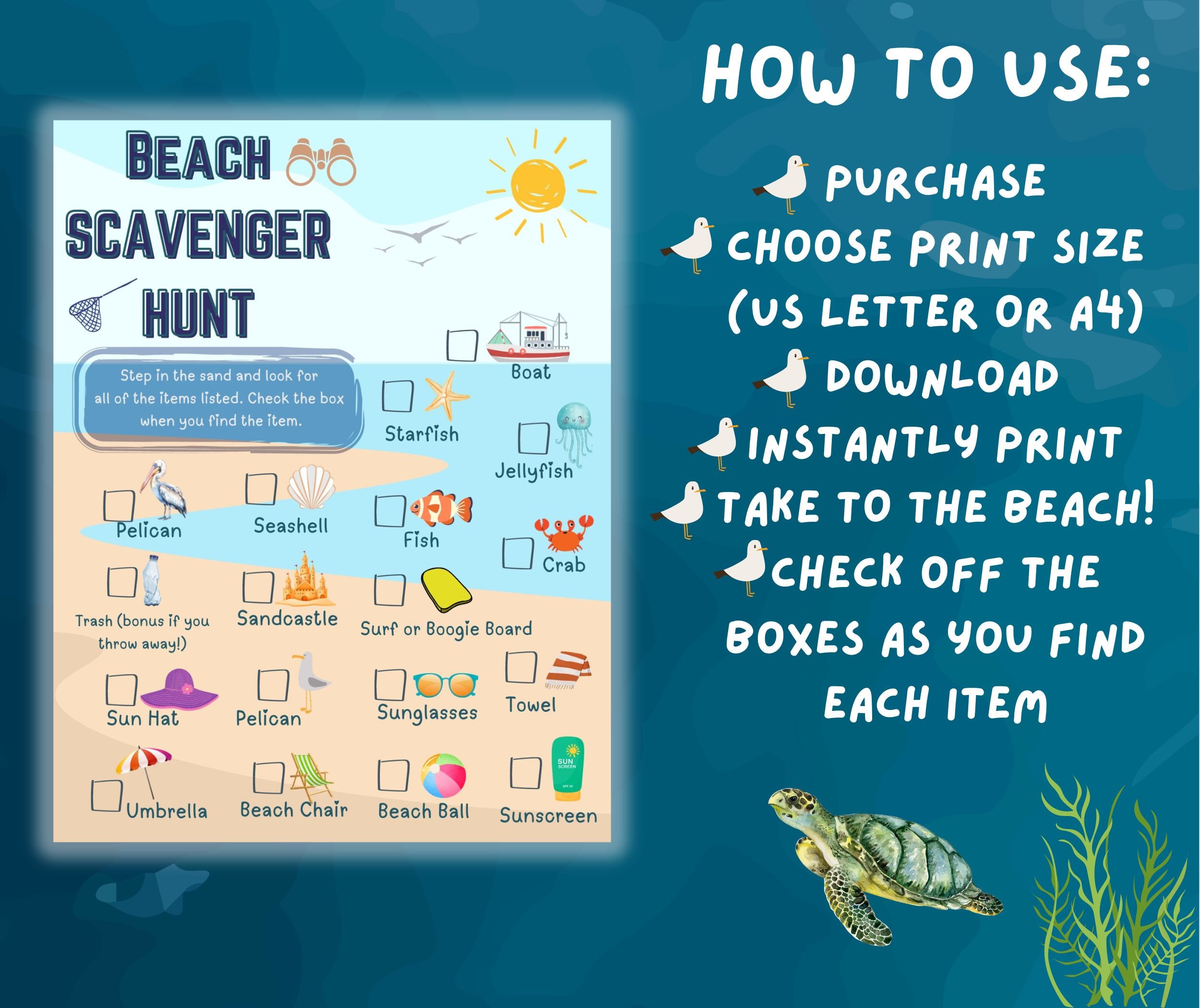 Scavenger Hunt, Ocean Scavenger Hunt, Outdoor Activities for Kids ...