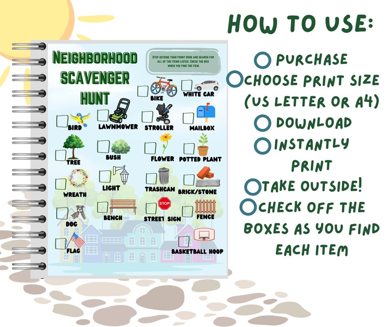 Outdoor Scavenger Hunt, Scavenger Hunt for Kids, Scavenger Hunt Bundle ...