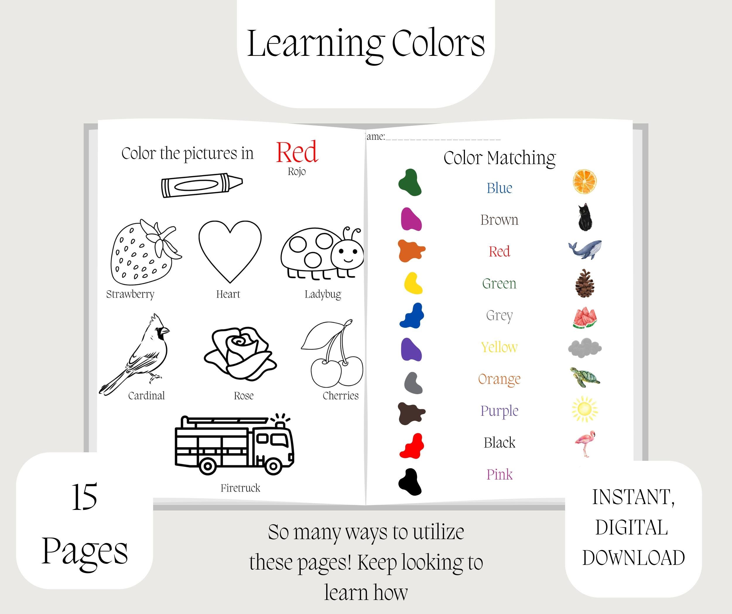 Learning Colors for Kids Printable | Preschool & Toddler Color ...