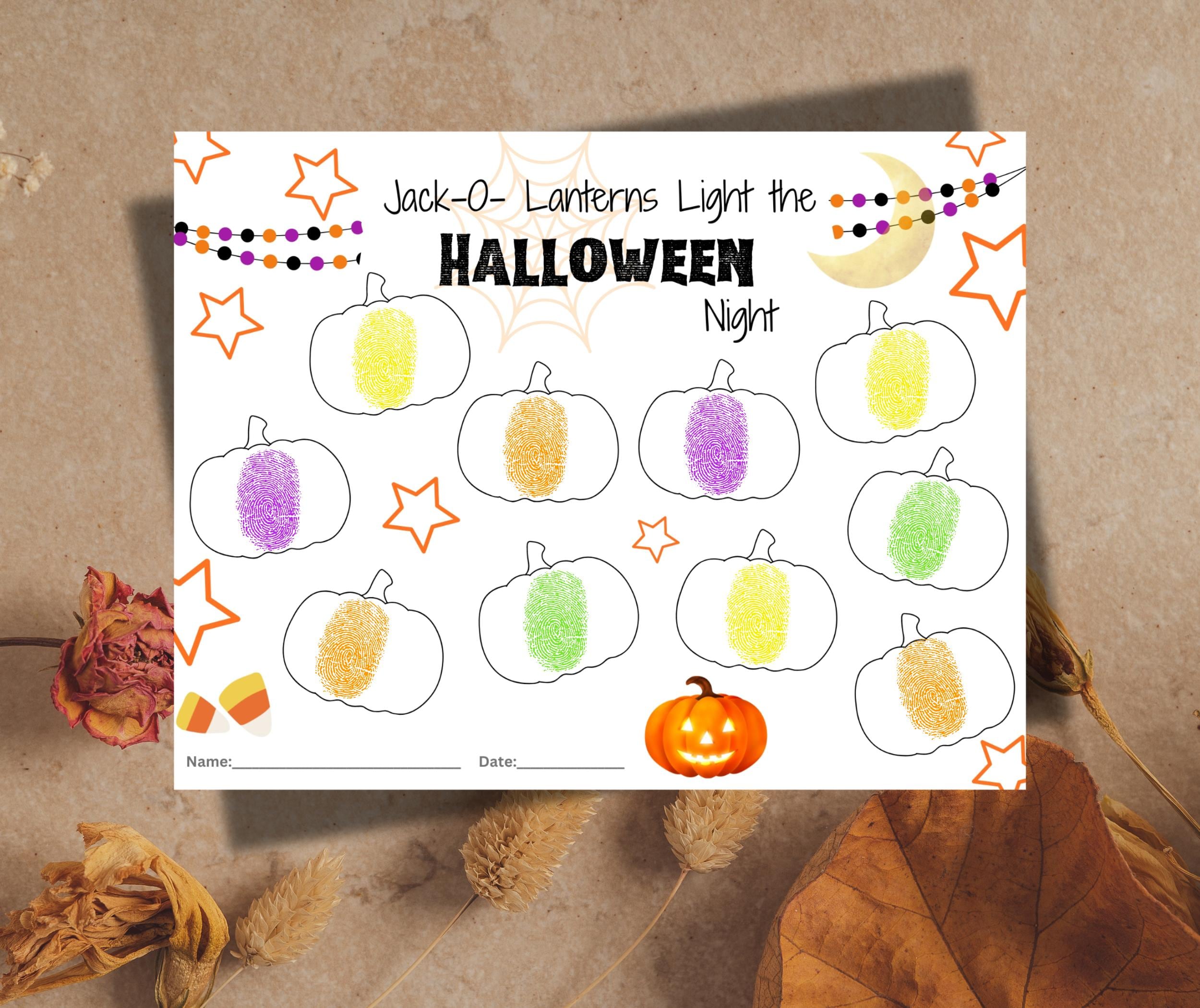 Printable Pumpkin Coloring Page for Kids, Halloween Preschool Craft ...