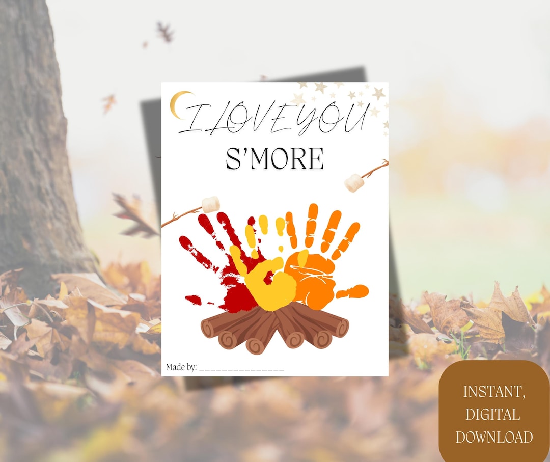 Fall Handprint Craft, S'mores Handprint Activity, Autumn Kids Craft ...