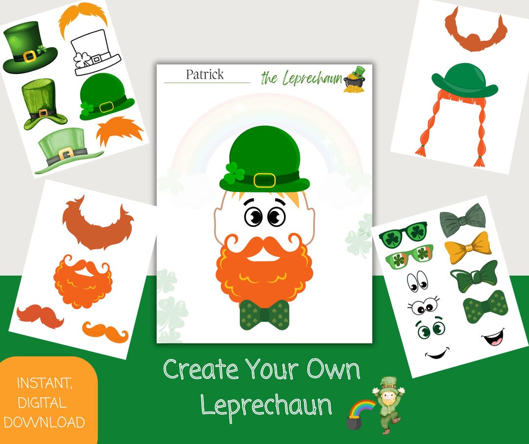 Create Your Own Leprechaun Craft | St Patrick's Day Kids Activity ...