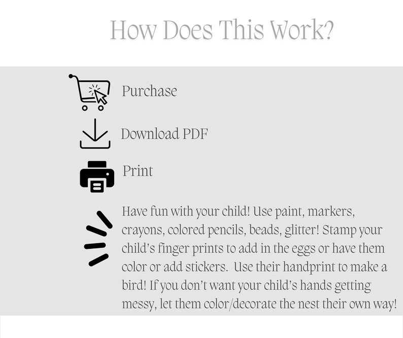 Spring Bird's Nest Craft Printable, Easy Handprint & Fingerprint Kids ...