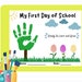 First Day of School Handprint Craft, Back to School Handprint Art ...