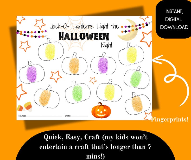Printable Pumpkin Coloring Page for Kids, Halloween Preschool Craft ...