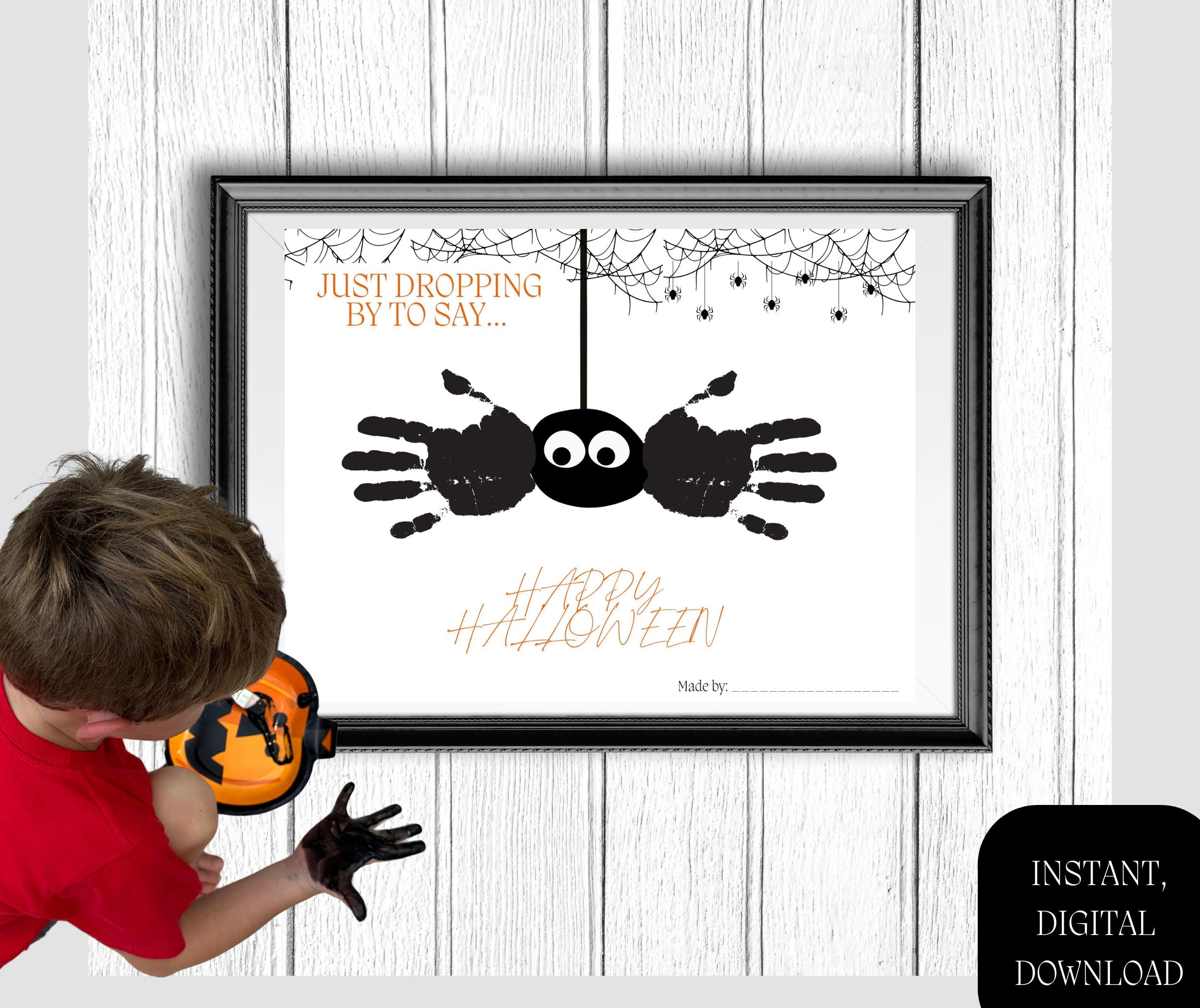 Spider Handprint Halloween Craft Template, Halloween Spider Handprint ...