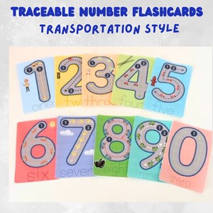 Number Flashcards, Traceable Number Flashcards, Educational Activities ...