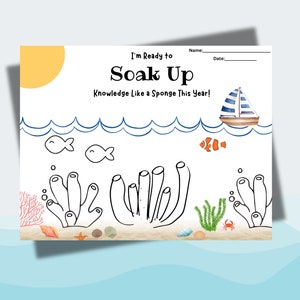 Back to School Printable Coloring Page, Under the Sea School Classroom ...