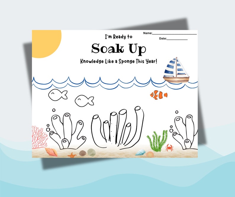 Back to School Printable Coloring Page, Under the Sea School Classroom ...