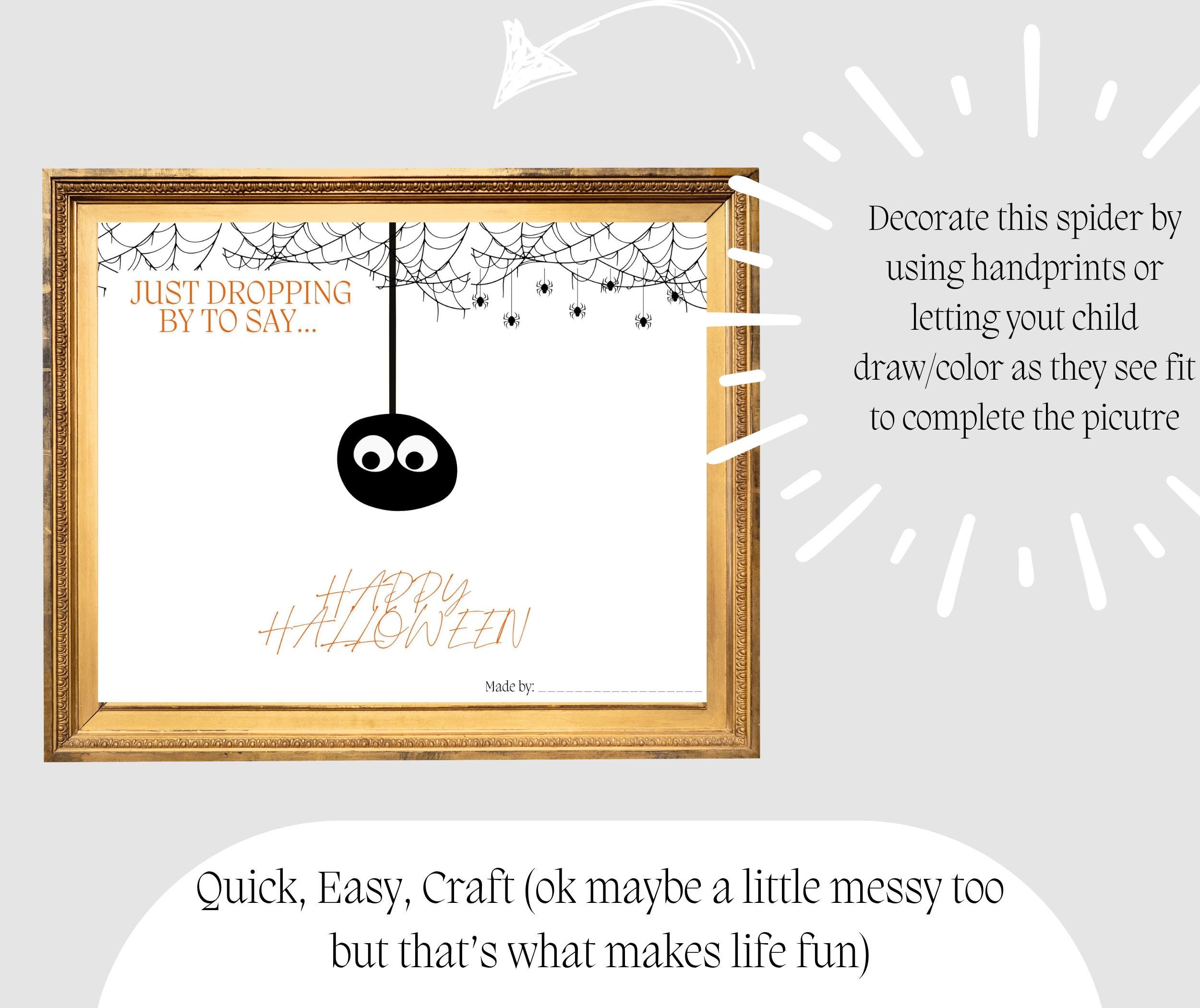 Spider Handprint Halloween Craft Template, Halloween Spider Handprint ...