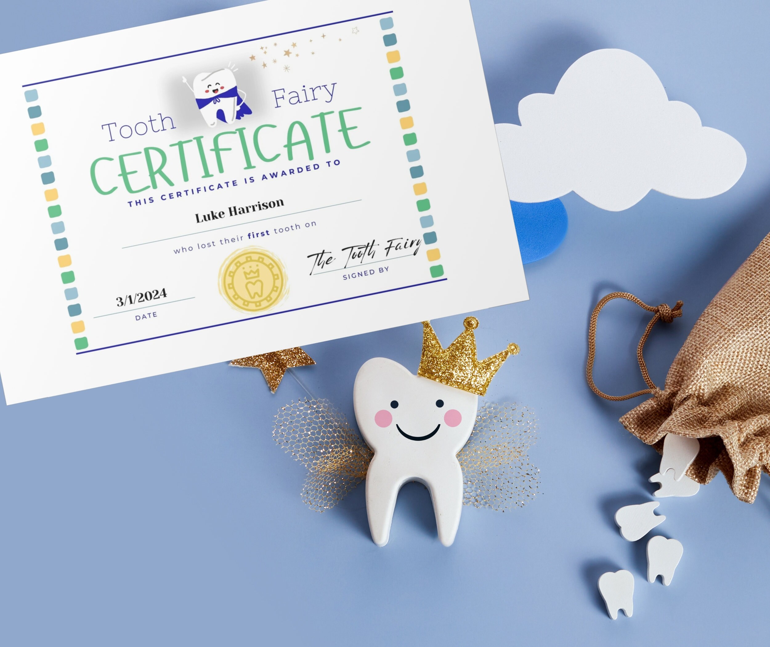 Tooth Fairy Certificate, Tooth Fairy Receipt, Lost Tooth Certificate ...