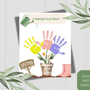 Grandma Handprint Flower Craft, Kids DIY Gift, Mother's Day Printable ...